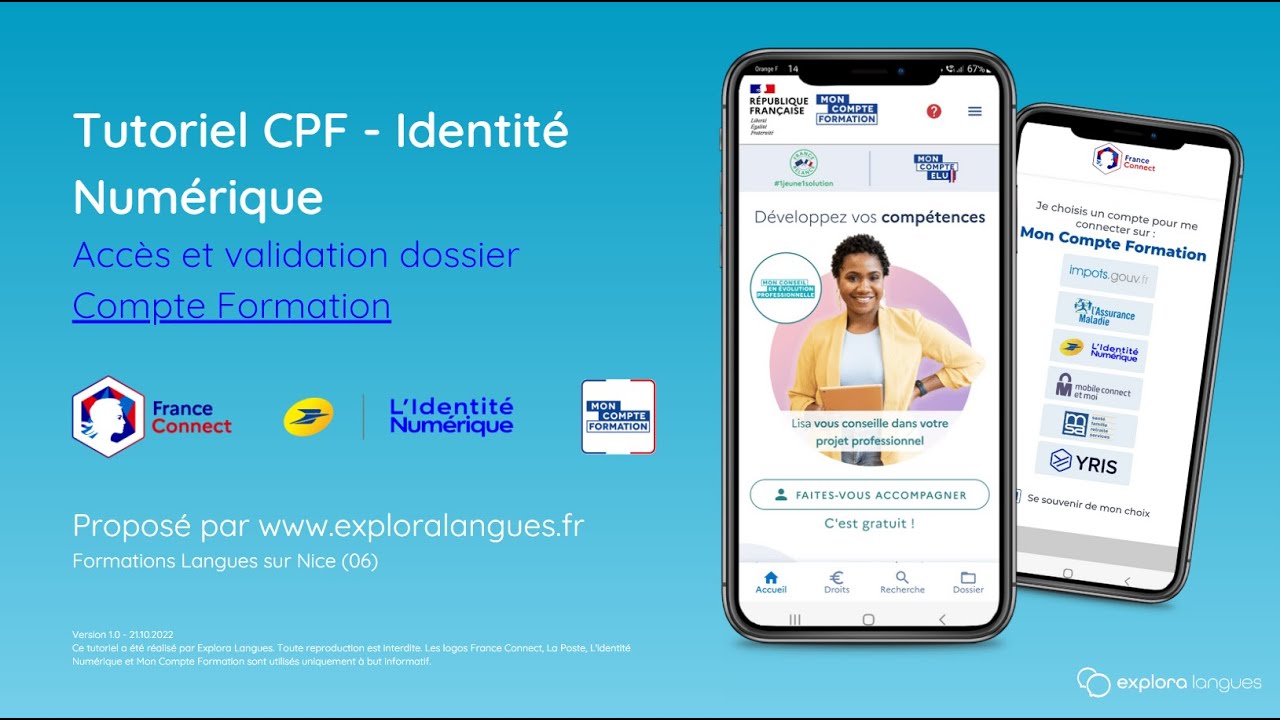 Tutoriel - Identité Numérique - Accès Compte Formation (CPF) - YouTube