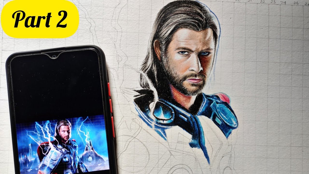 Thor drawing tutorial part2 | How to draw thor step by step - YouTube