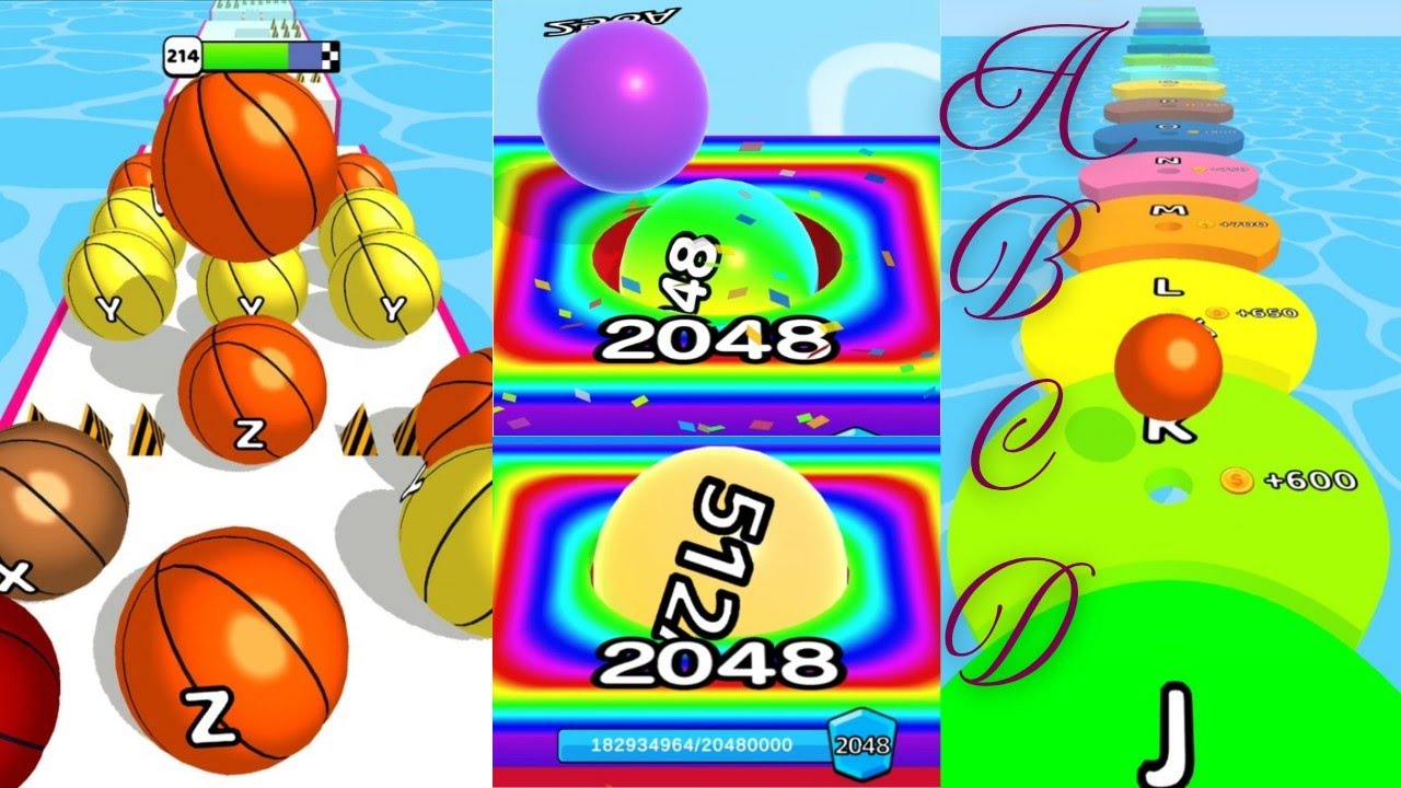 A-Z Ball Run x Ball Run 2048 | Epic Combo Gameplay 🔥 #ballgameshub # ...