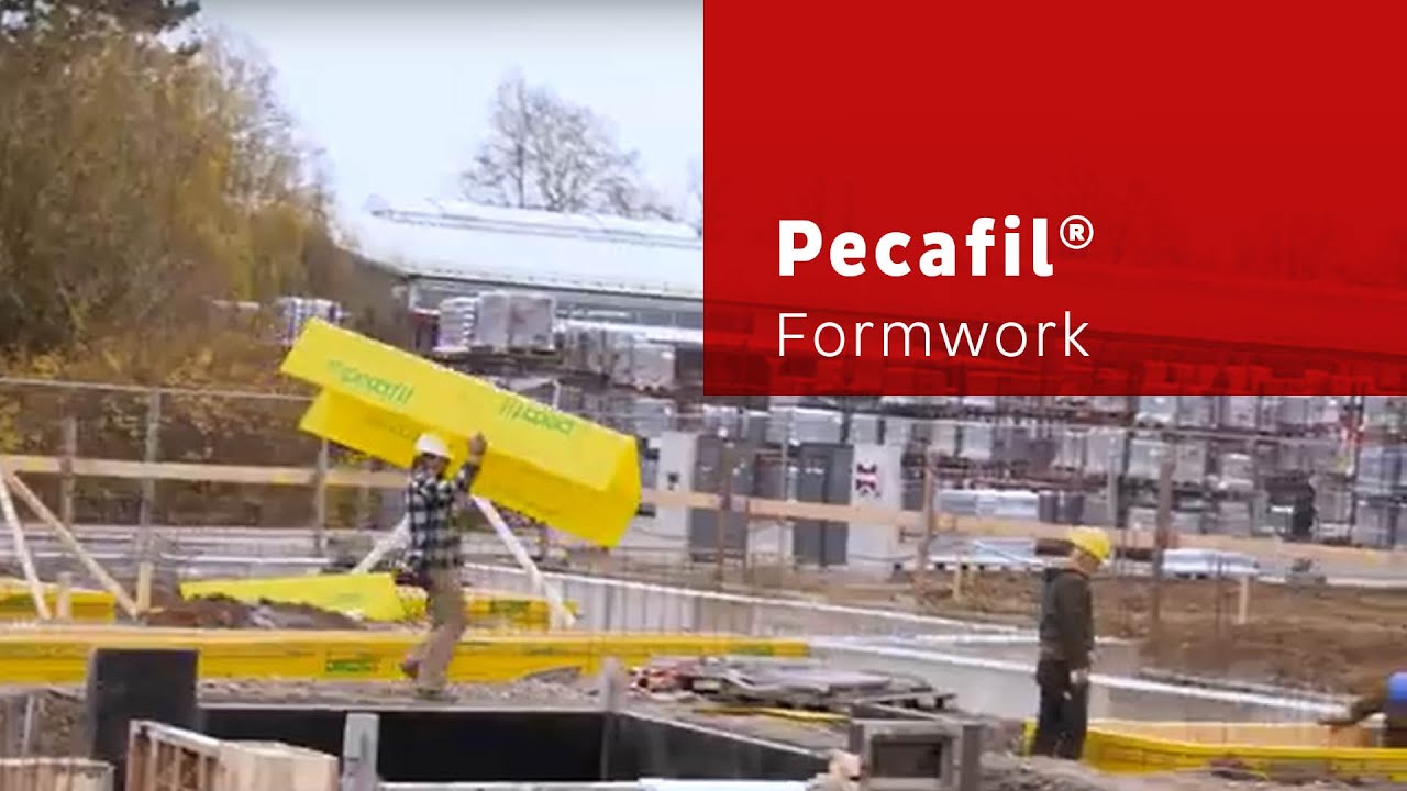 Pecafil® Formwork for Ground Beams and Pile Caps - YouTube