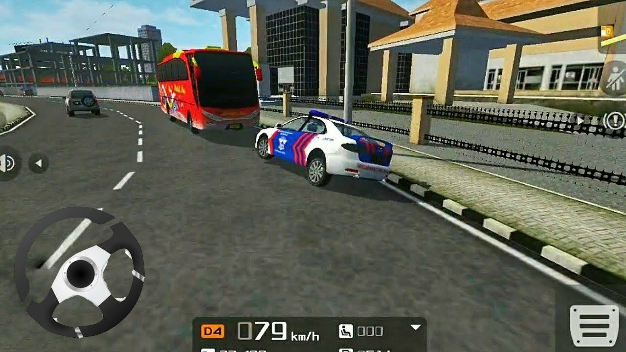 Police Car Vs Big Bus Crash Game - Gameplay Bus Simulator Indonesia #7 ...