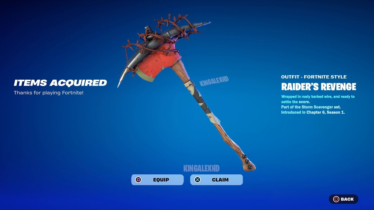 How To Get & Unlocked Raider's Revenge Pickaxe FREE In Fortnite ...