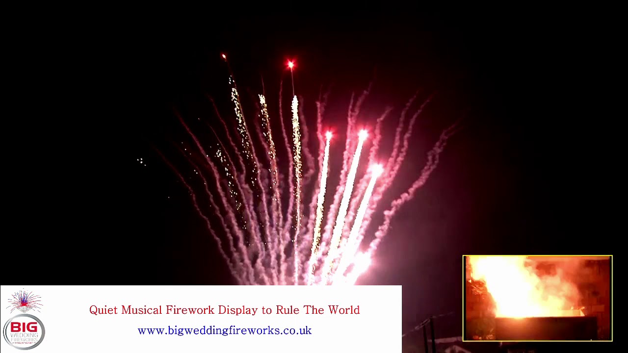 Big Wedding Fireworks Musical Firework Display to Rule The World - YouTube