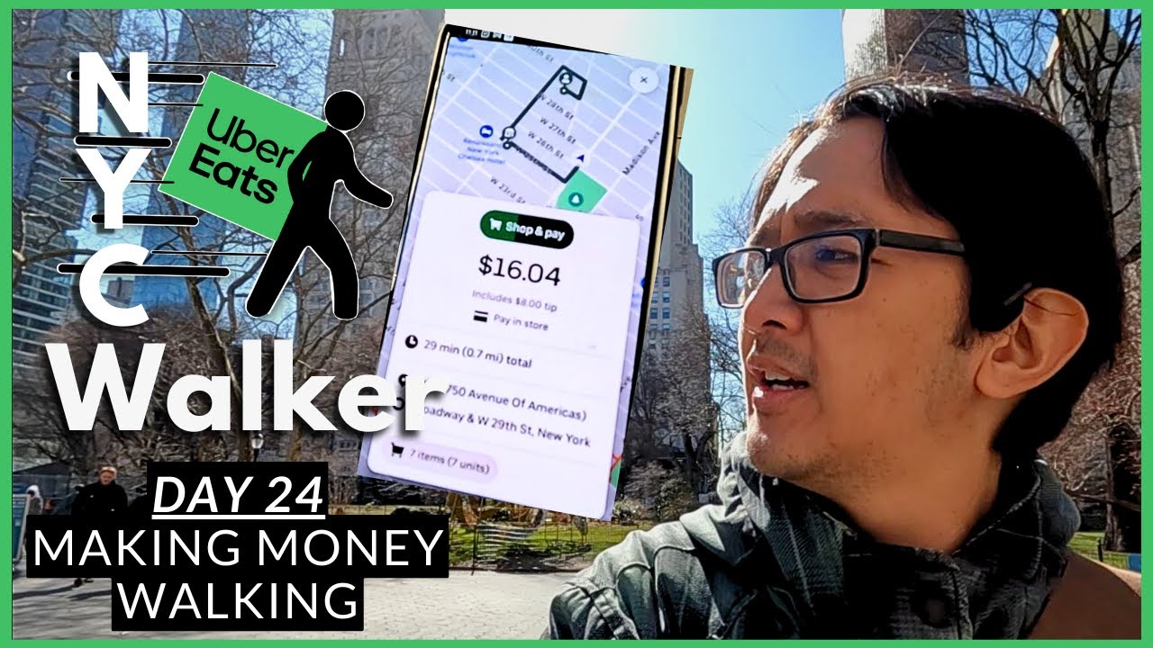 Tuesday Morning In Manhattan Making Money While Walking - Uber Eats ...