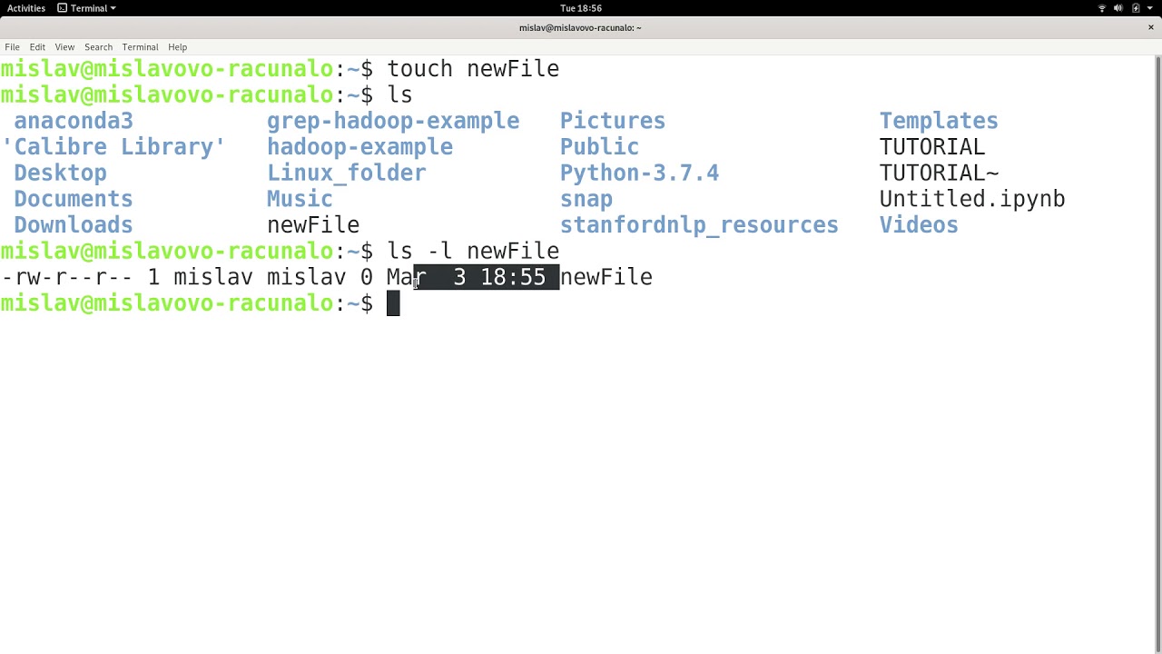 Linux Tutorial Series - 38 - The touch command - YouTube