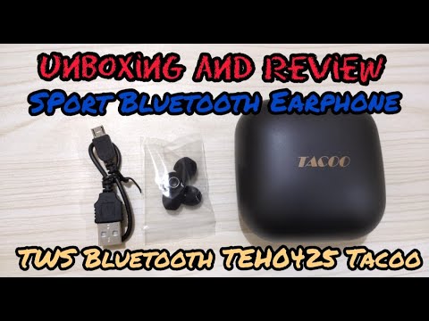 UnBoxing and Review TWS Bluetooth Tacoo #headsetbluetooth #tws # ...