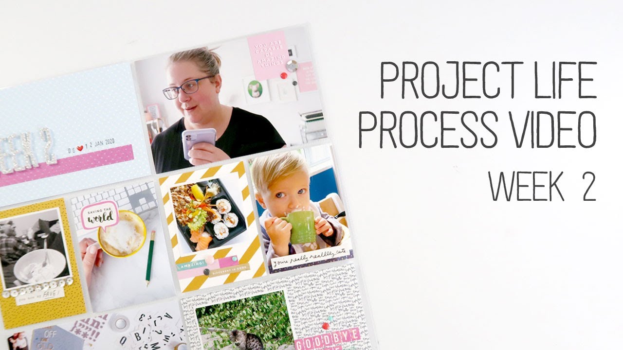 Project Life Process // Week 2 // Still using my stash! - YouTube