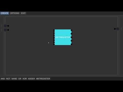 Tutorial for creating a 4 Bit register in Digital logic simulator - YouTube