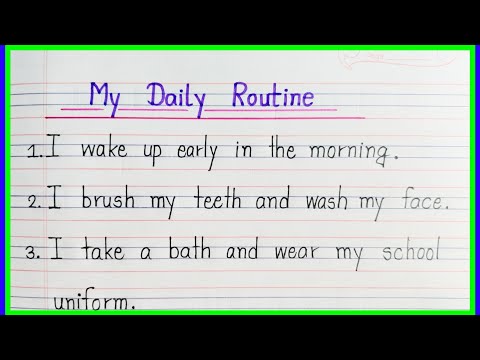 10 Lines On My Daily Routine | 10 Easy Sentences About My Daily Routine | My Daily Routine Essay 