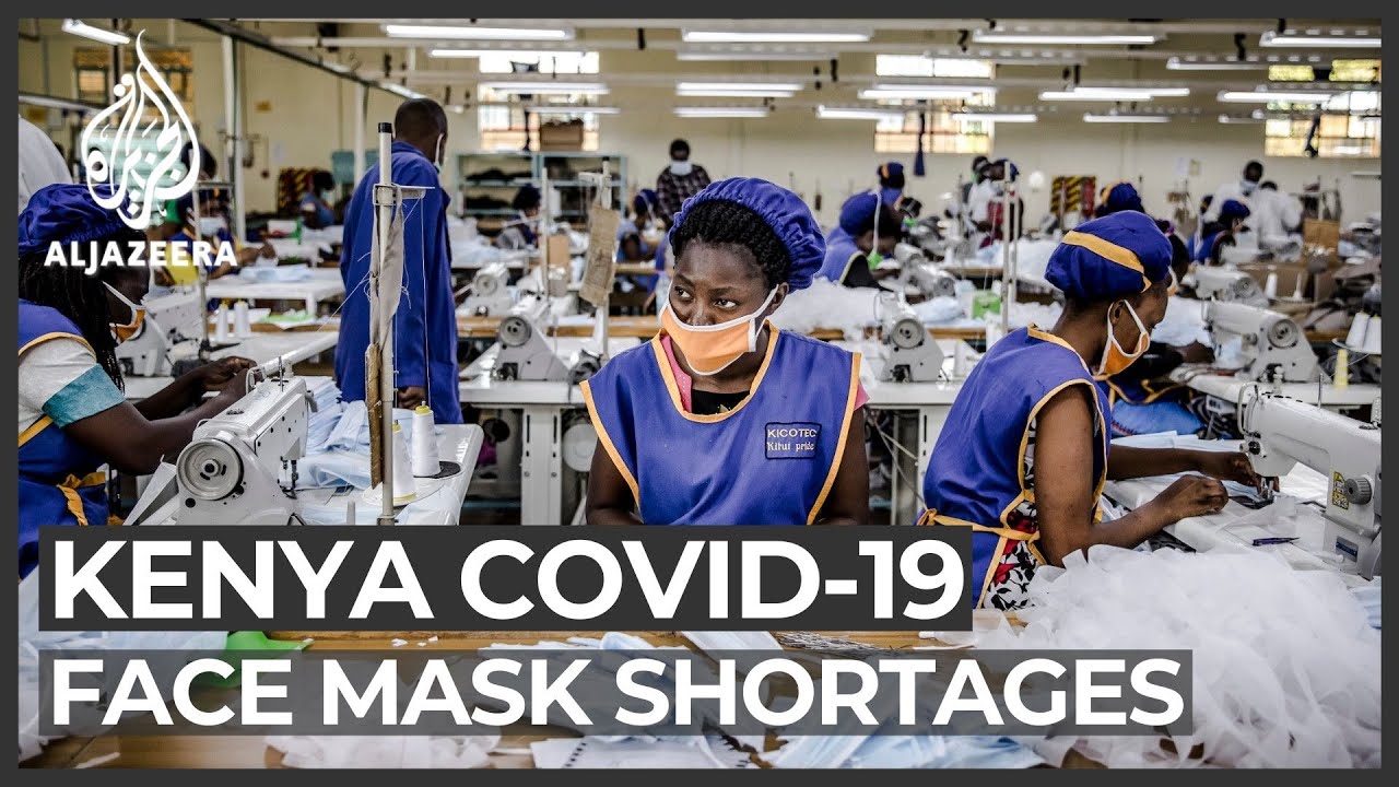 Kenya's coronavirus fight: Factories, tailors make cloth masks - YouTube