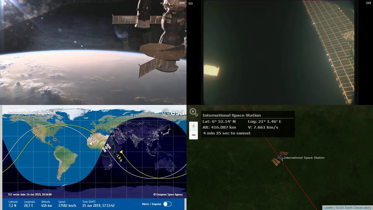 Orbital Sunset Over Africa - NASA/ESA ISS LIVE Space Station With Map ...