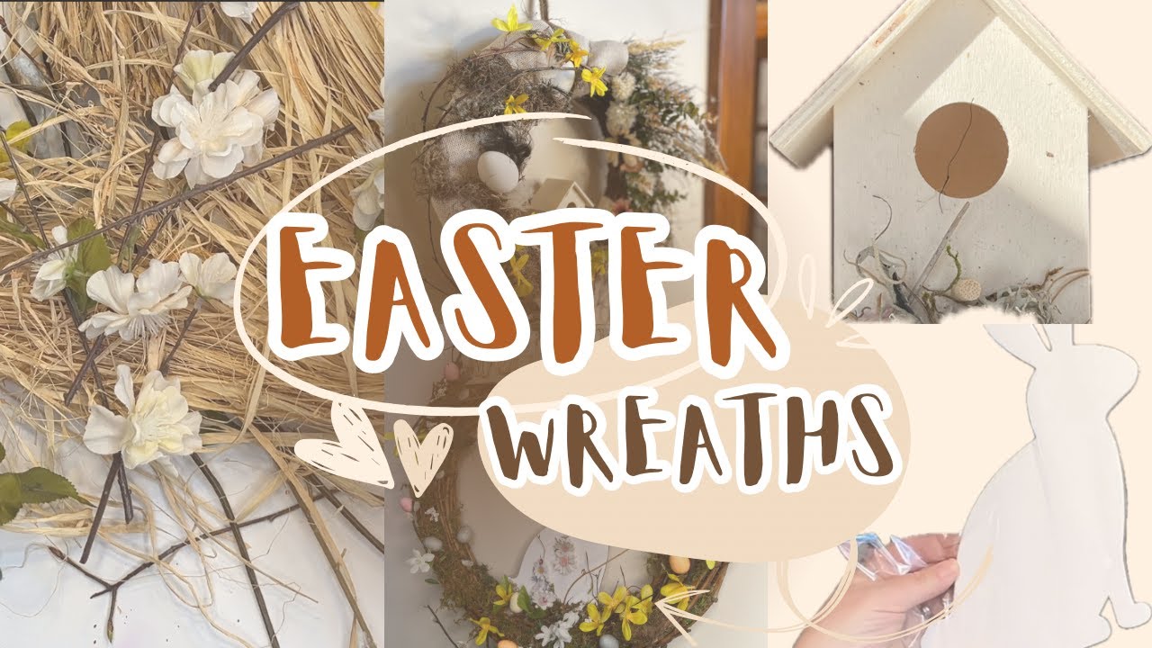 DIY Spring Wreaths using Dollartree and Dollarama Products | Rustic ...