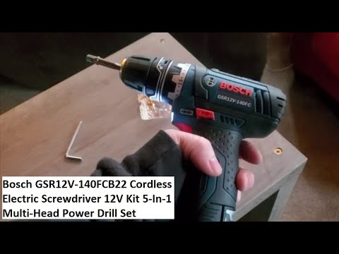 Bosch GSR12V-140FCB22 Cordless Electric Screwdriver 12V Kit - 5-In-1 ...