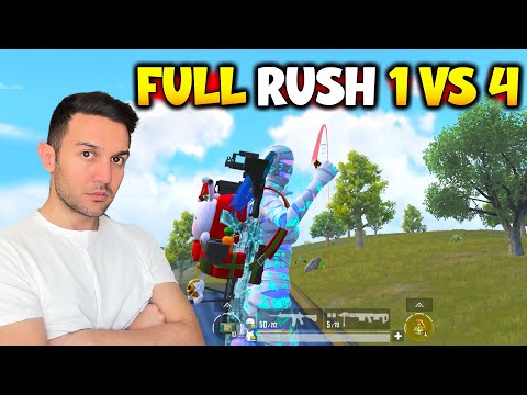 Nefes almadan rush atıyoruz +20 kill maçlar !! PUBG Mobile 1vs4