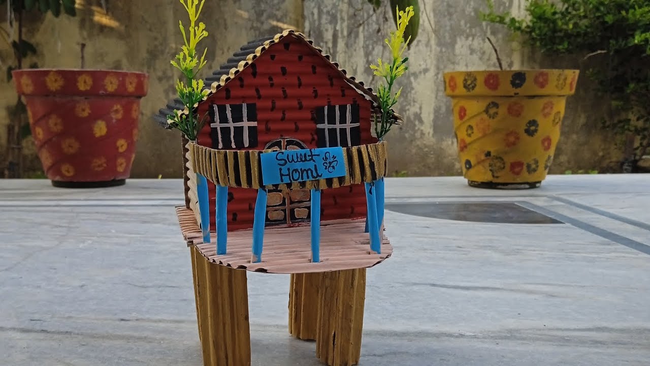 cardboard house very simple I How to Make a house out of cardboard/ DIY ...