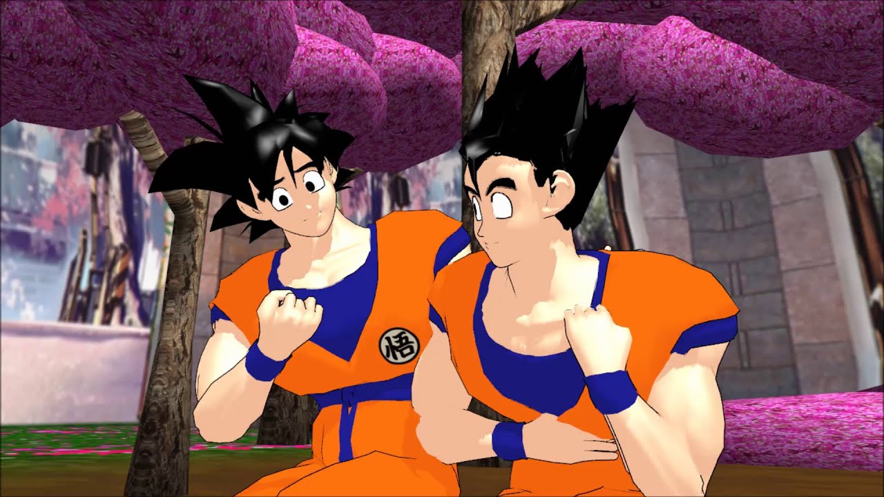 Comforting hug - MMD DBZ [Goku x Gohan] - YouTube