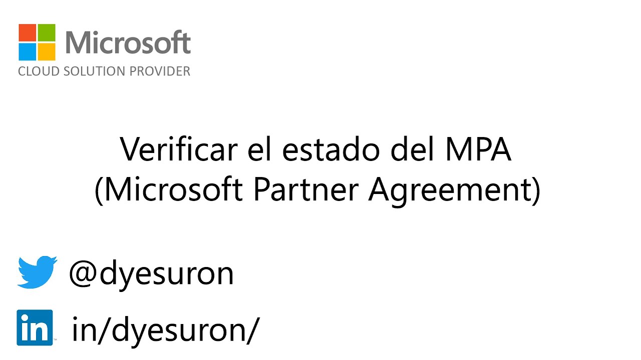 Configurar y validar el acuerdo de Microsoft Partner Agreement para CSP ...