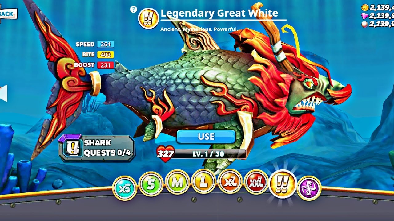 Hungry Shark World New Shark - New Legendary Great White Shark - New ...