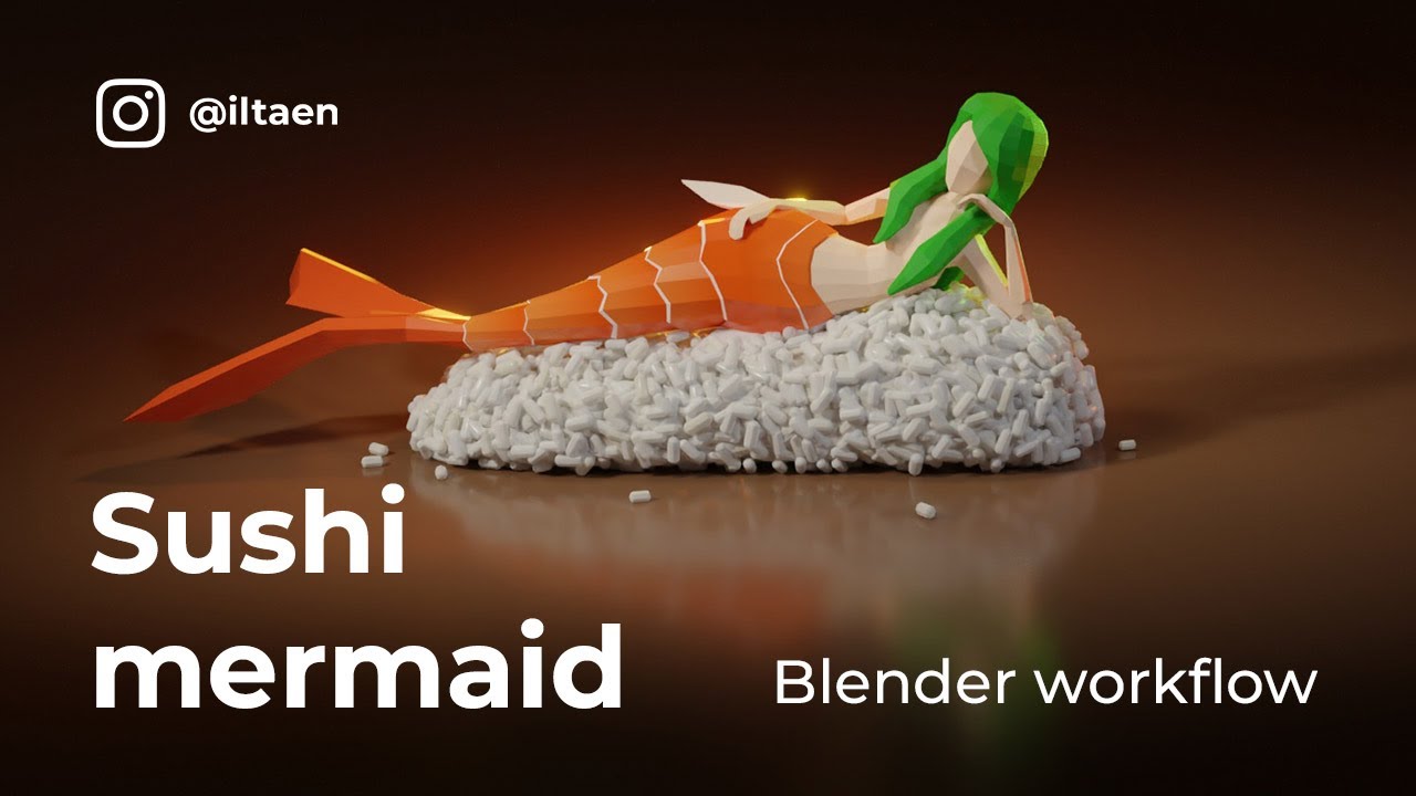 How I maid mermaid sushi scene | Blender workflow - YouTube