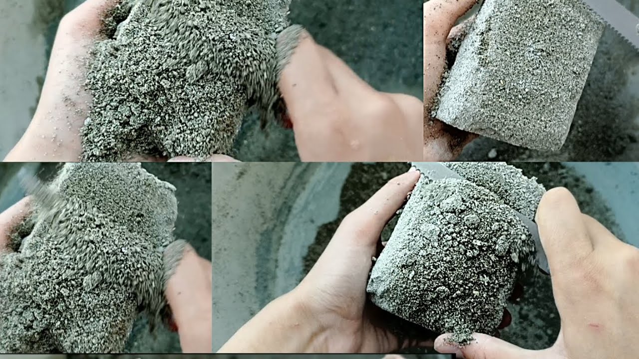 ASMR:🎉Sand Cement slabs Shave /Carving & Crumble in lots of water with ...
