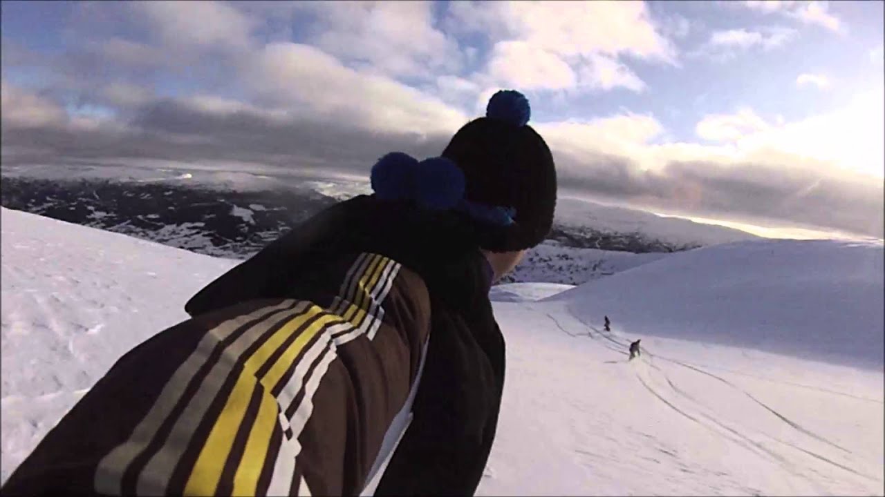 Voss Norway snowboarding amazing freeride run 28.02-16 - YouTube