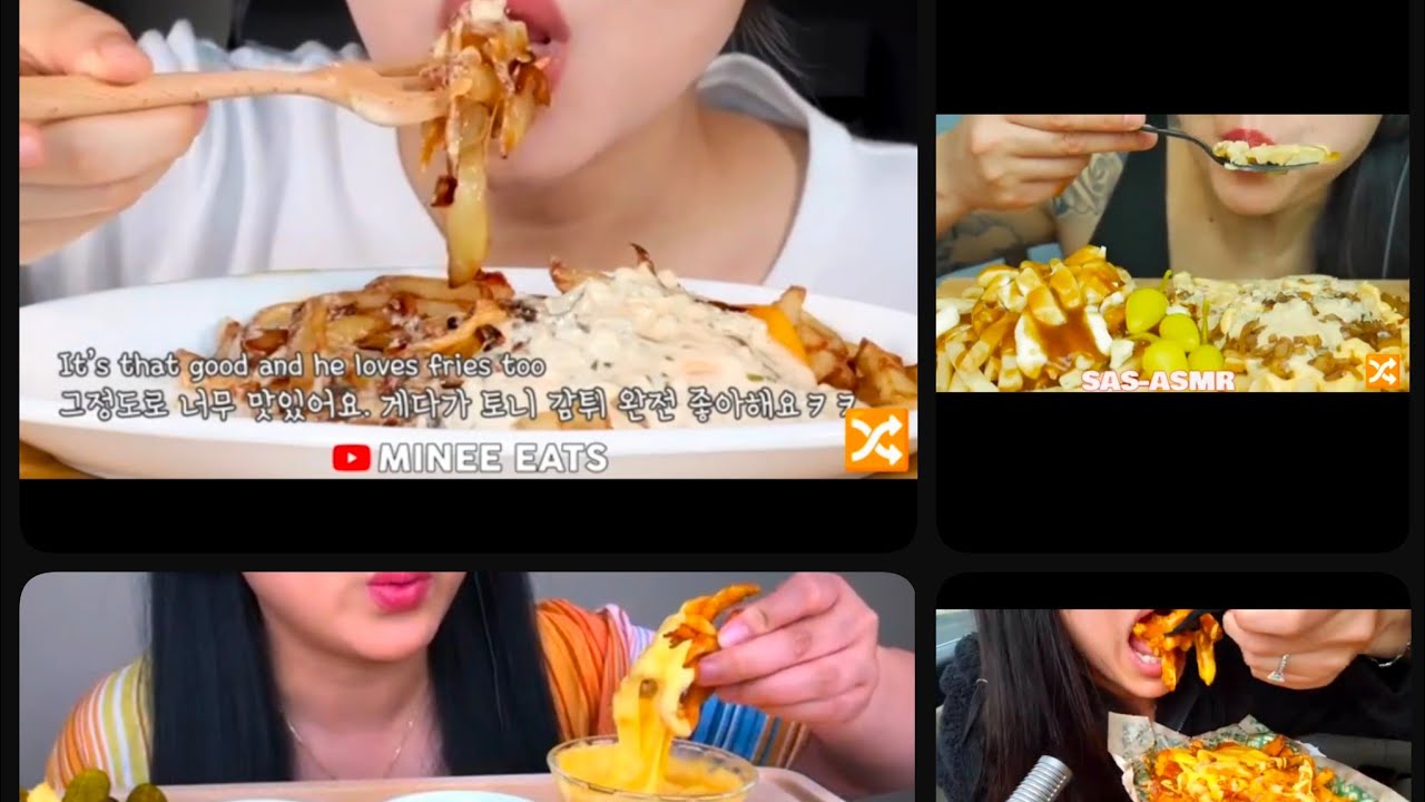 Cheese Fries/Animalstyle Fries Compilation Ft. Twilight Asmr, ASMR Phan, Minee eats, SAS Asmr 🔀 ...