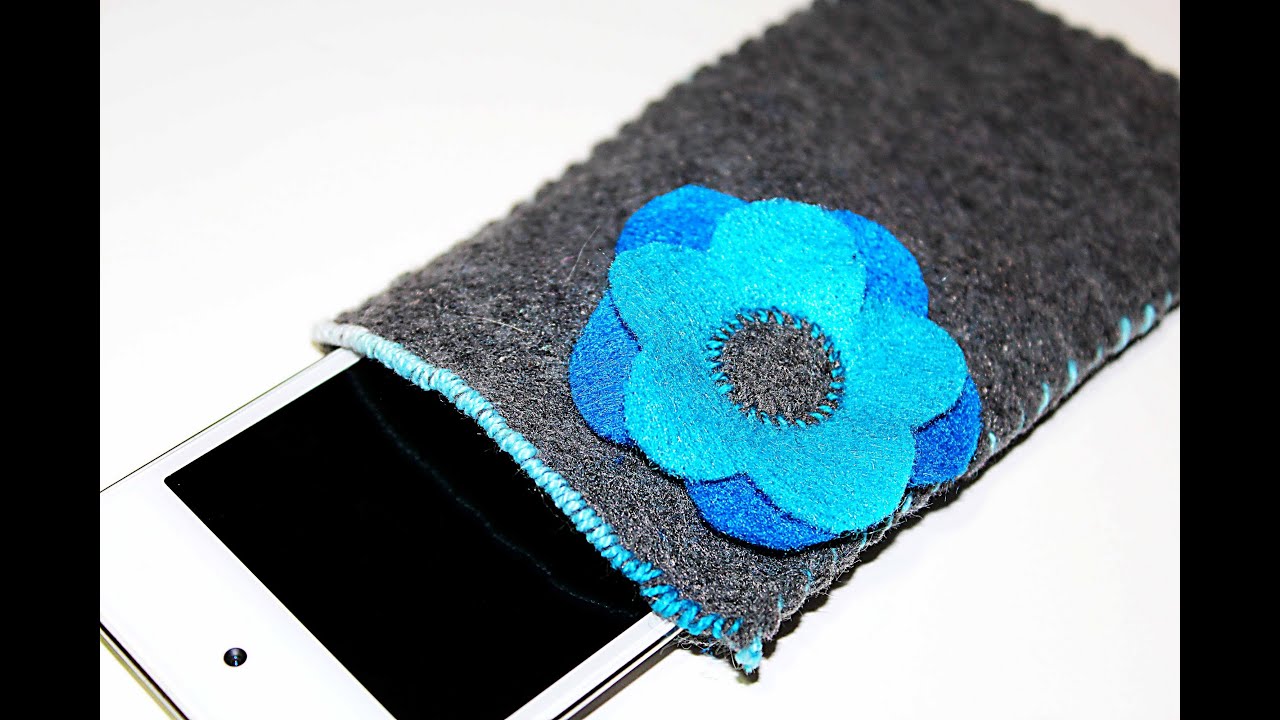 Tutorial: Simple, Felt Flower iPhone/iPod Touch Cozy - YouTube