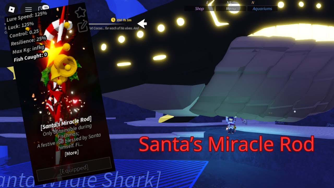 [Newbie] Lấy Cần Câu Santa's Miracle Rod Siêu Dễ Trong Roblox Fischmas ...
