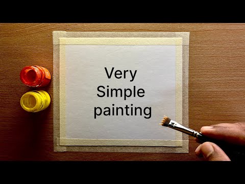 Very Simple Painting for Beginners / Easy Watercolor Painting for Beginners / step by step 
