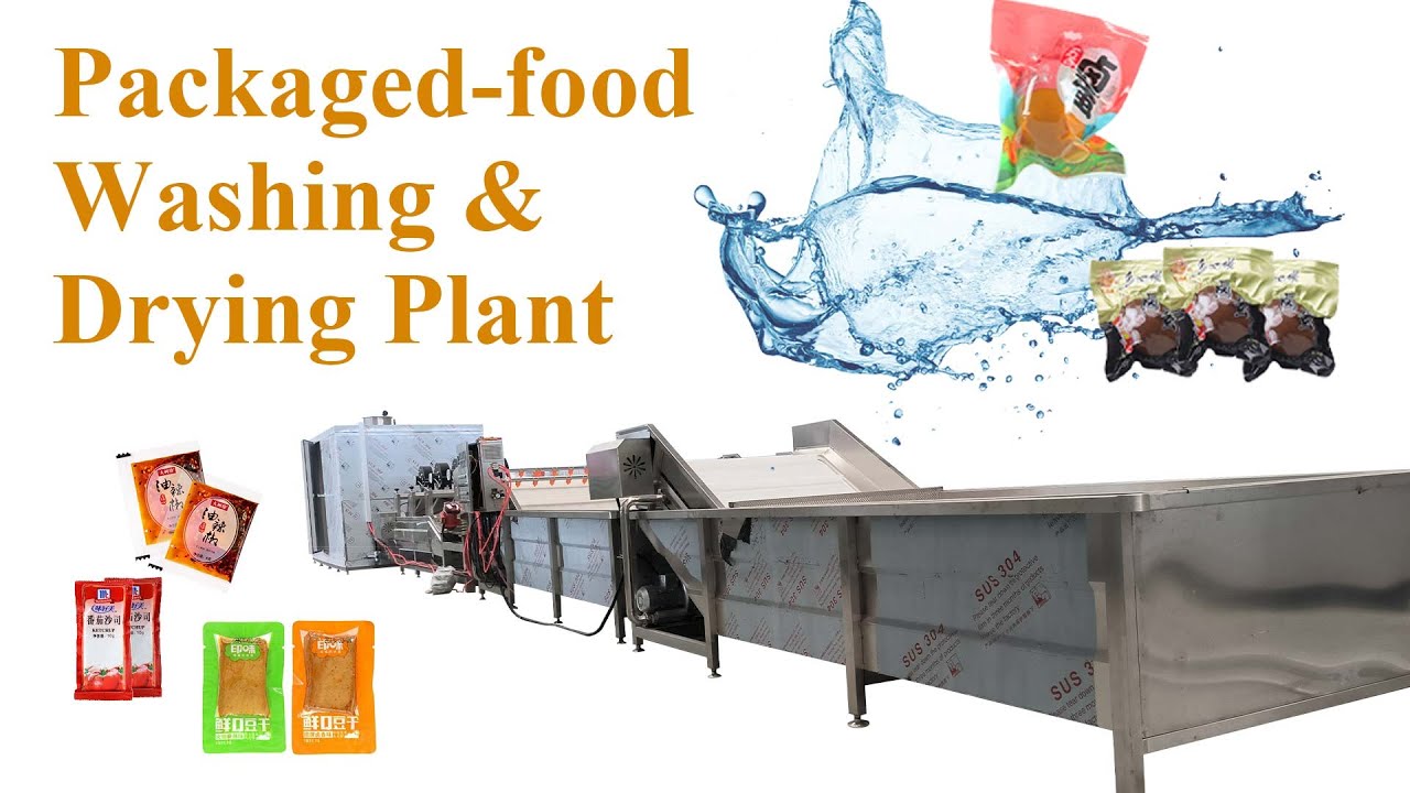Packed-food Cleaning & Drying Plant | How to wash packaged food ...