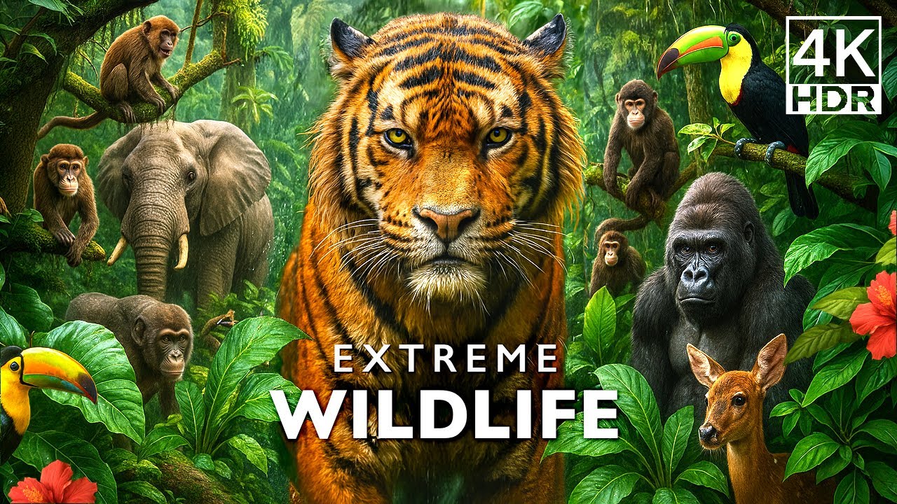 EXTREME ANIMAL WILDLIFE | 60FPS 4K ULTRA HD DISCOVERY FILM #4K #ANIMALS ...