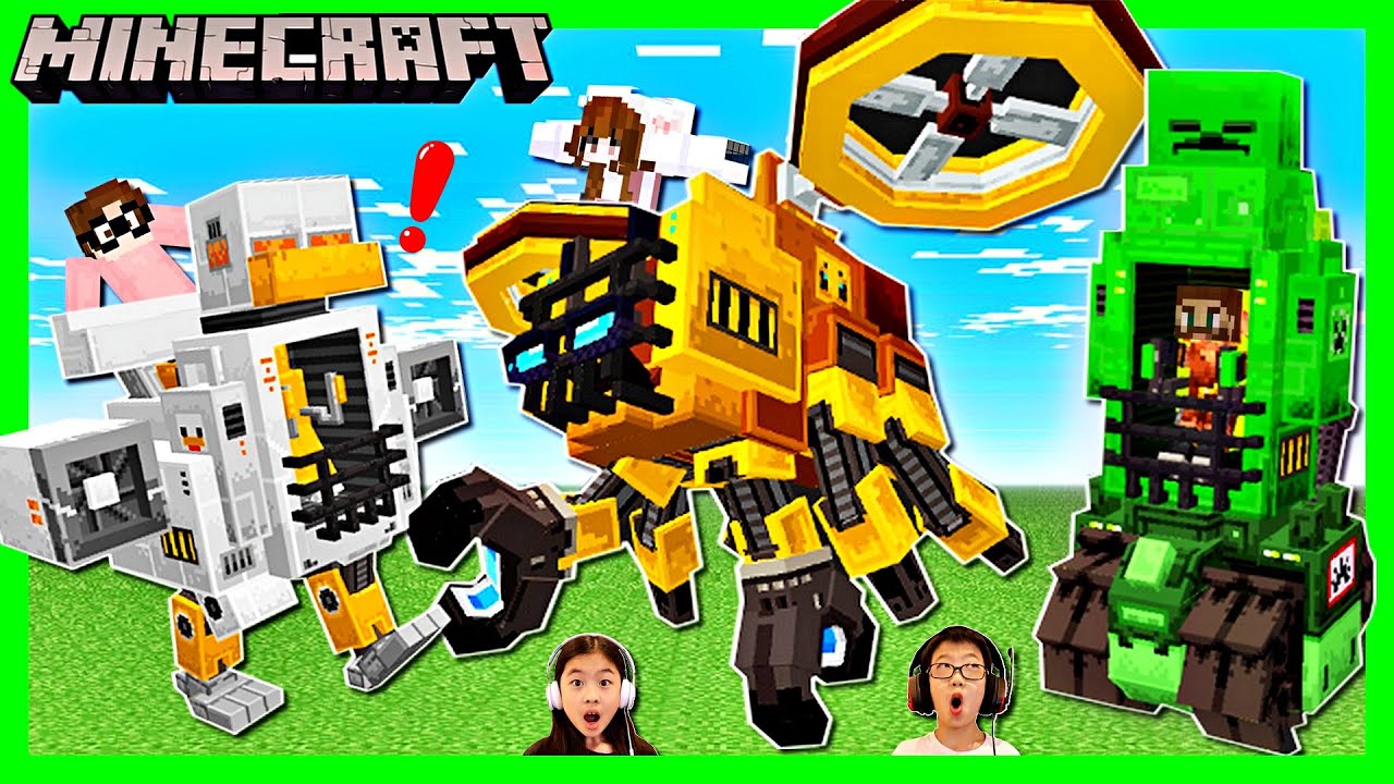 マイクラでモブなロボットを作って乗る🤖 Minecraft Mob Mech - YouTube