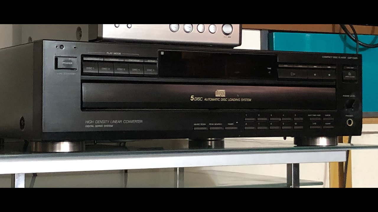 Sony CDP-C425 Carrousel 5-Disc Compact Disc Player CD - YouTube