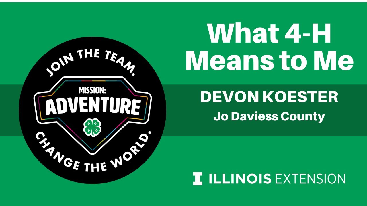 What 4 H Means to Devon Koester - YouTube