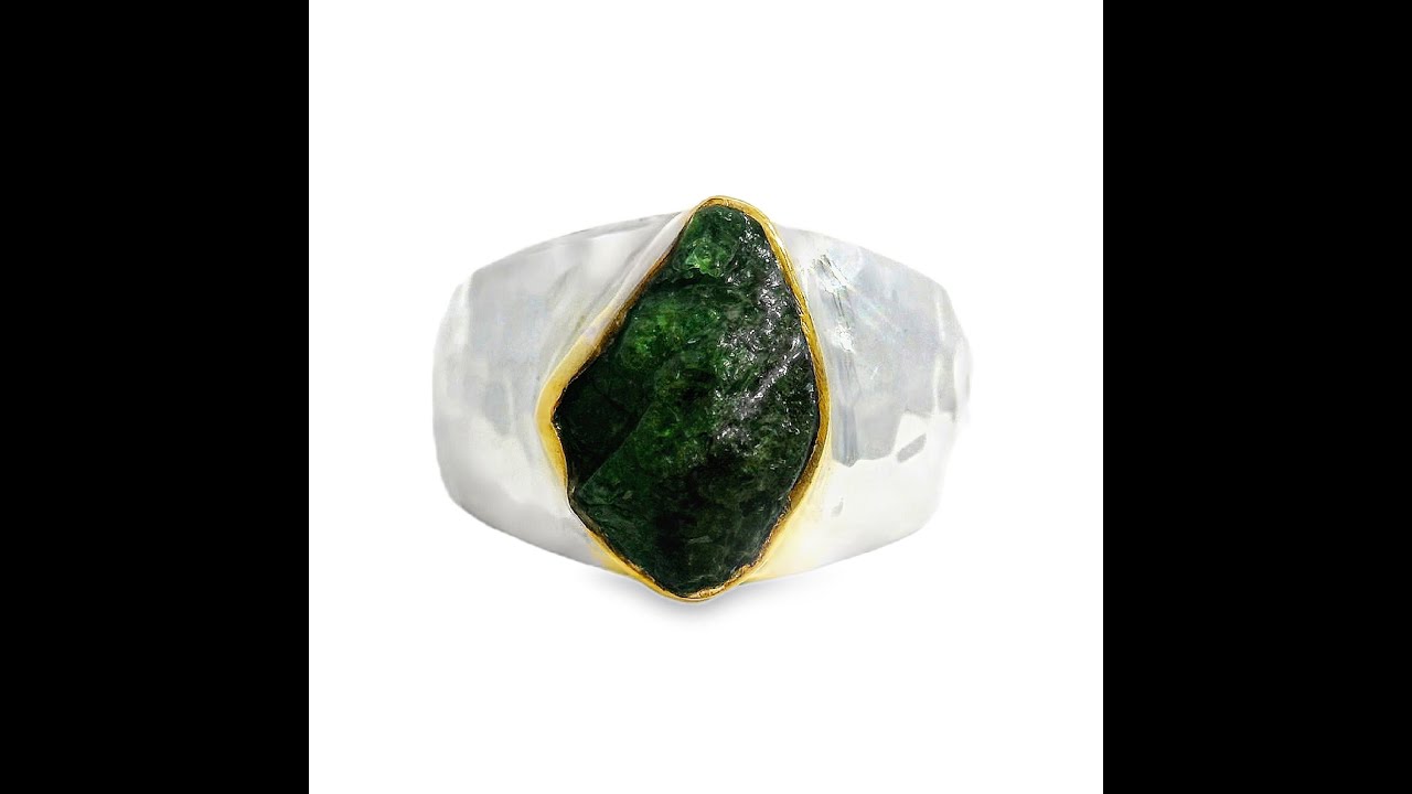 Inel Argint Peridot Brut Karima #jewelry #silver #bijuteriiargint #ring ...