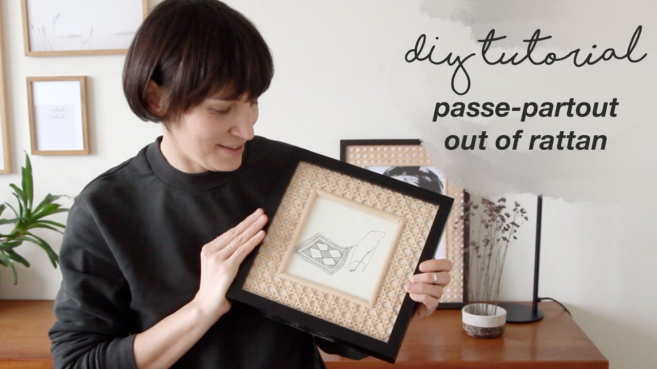 DIY with rattan: Making passepartouts (mounts) even more fancy! - YouTube