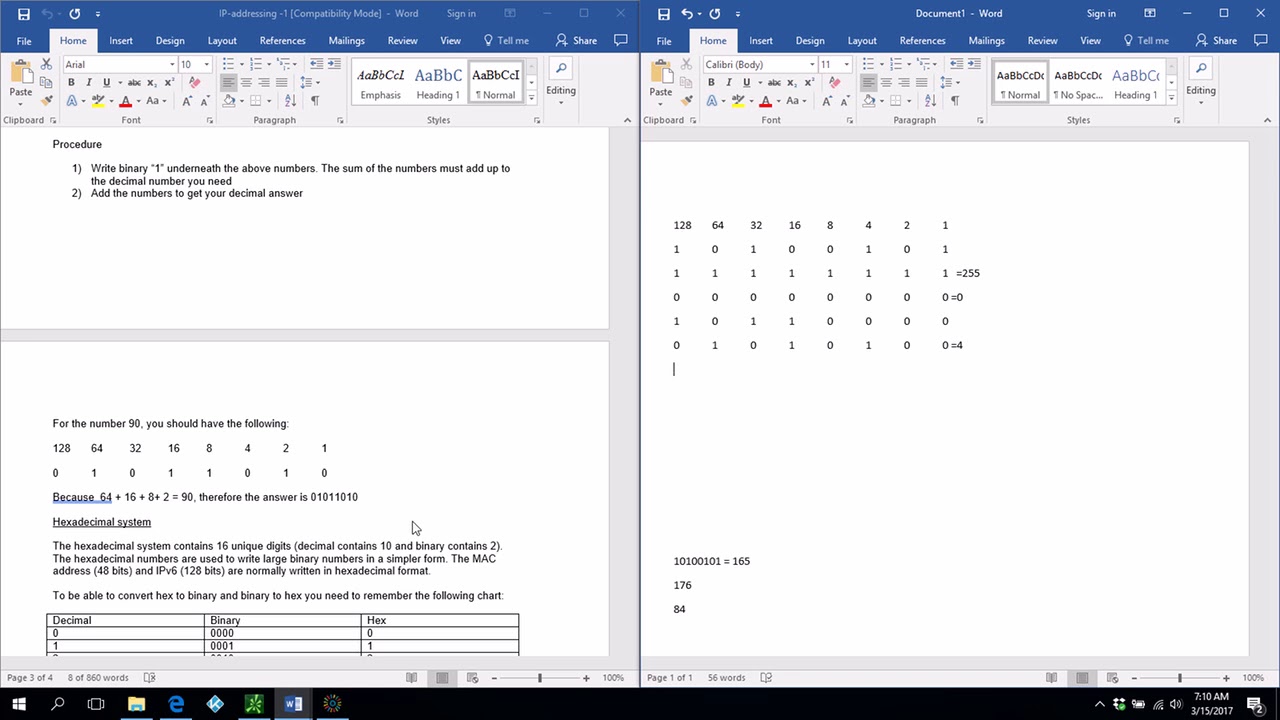 IP addressing worksheet 1 - YouTube