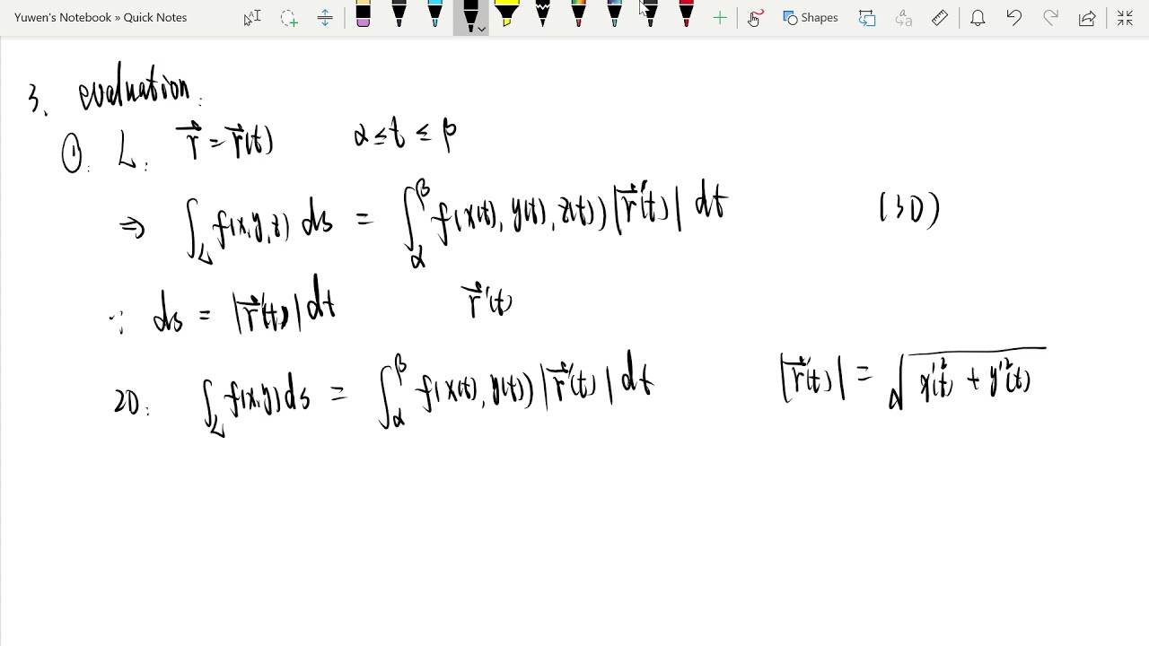line integrals of arc length - YouTube