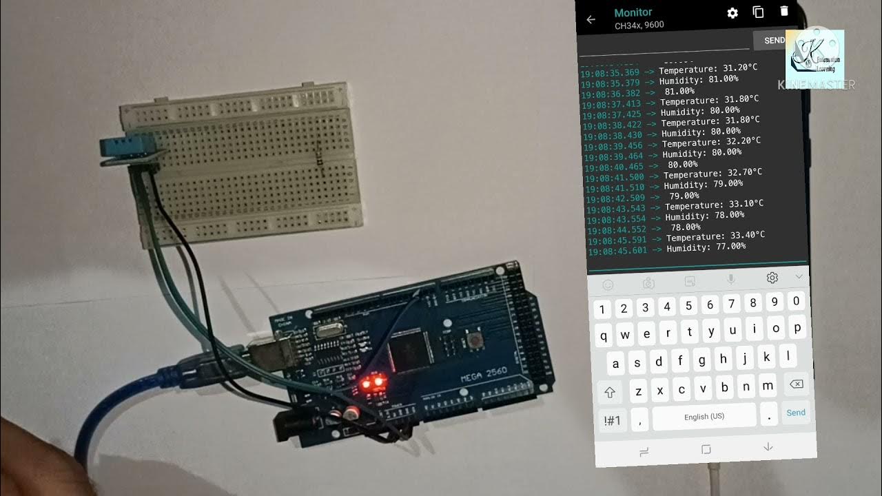temperature and humidity measurement using Arduino mega 2560 # arduino ...