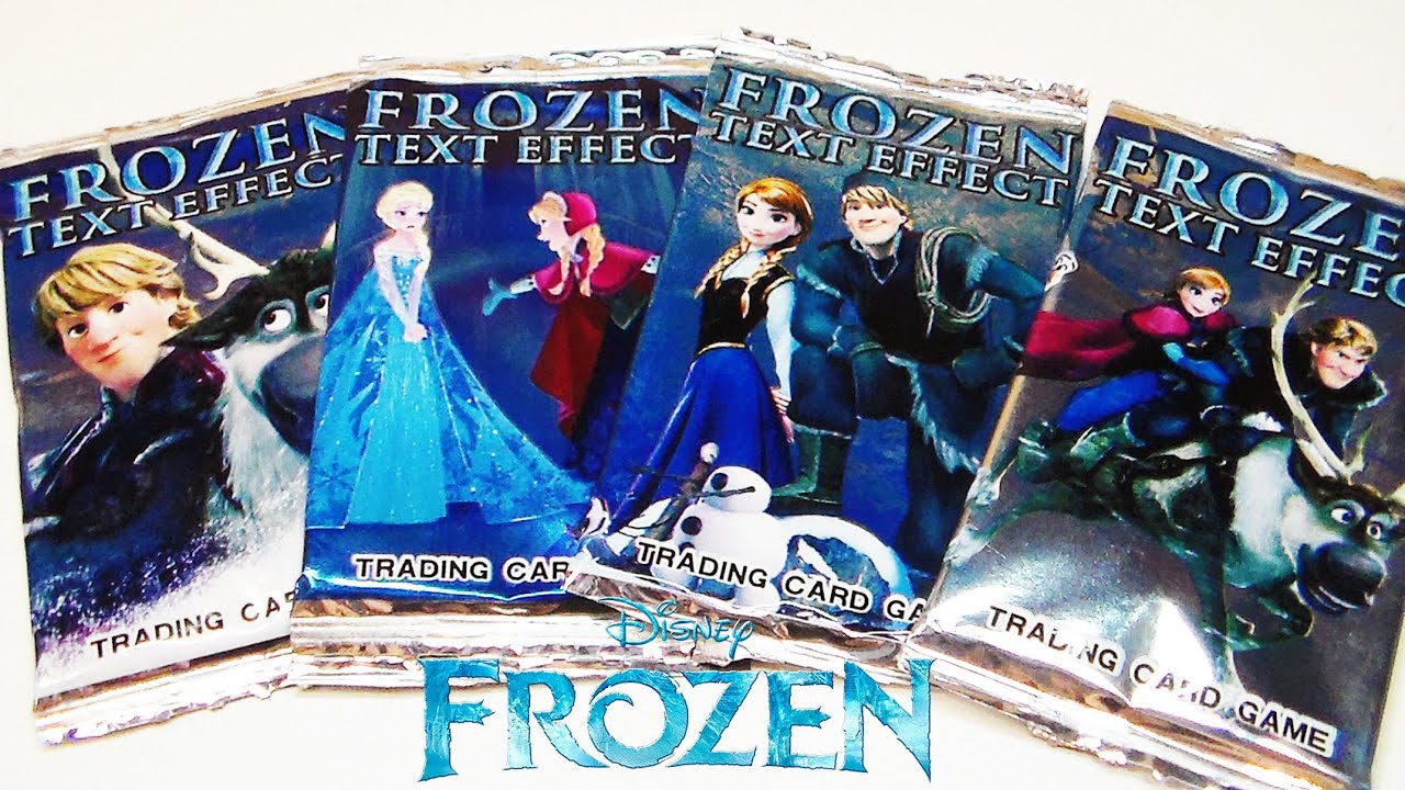 Disney FROZEN unpacking Trading Game Cards - YouTube