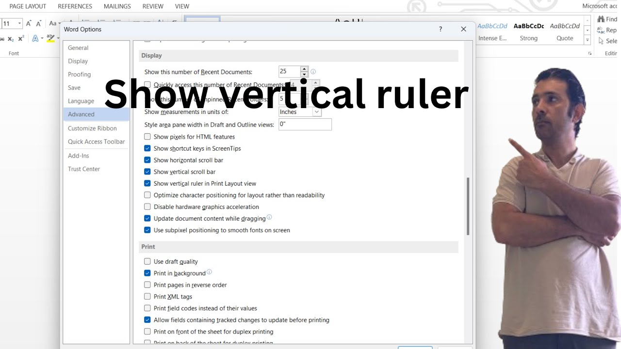 Show Vertical Ruler In Print Layout View In Ms Word YouTube Show Vertical Ruler In Print Layout View In Ms Word YouTube