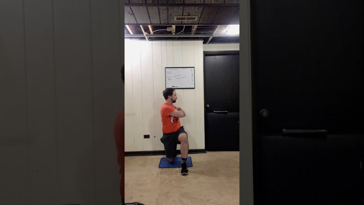 Half kneeling thoracic rotation - YouTube