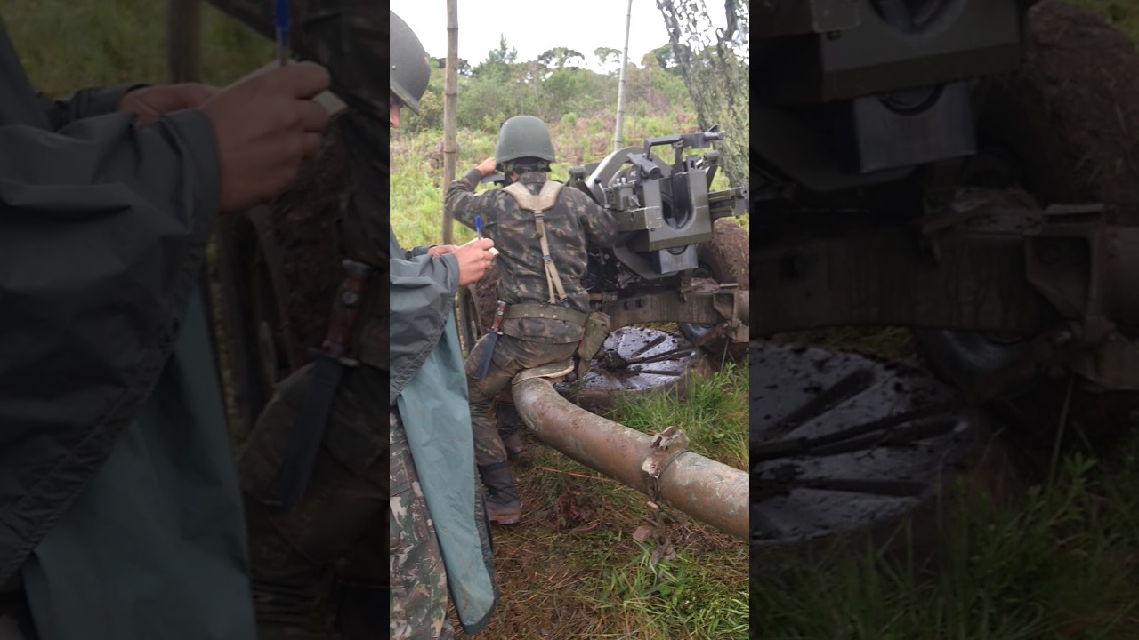 Tiro de Obuseiro light Gun L118 105mm, quem puder se inscrever pra dar ...