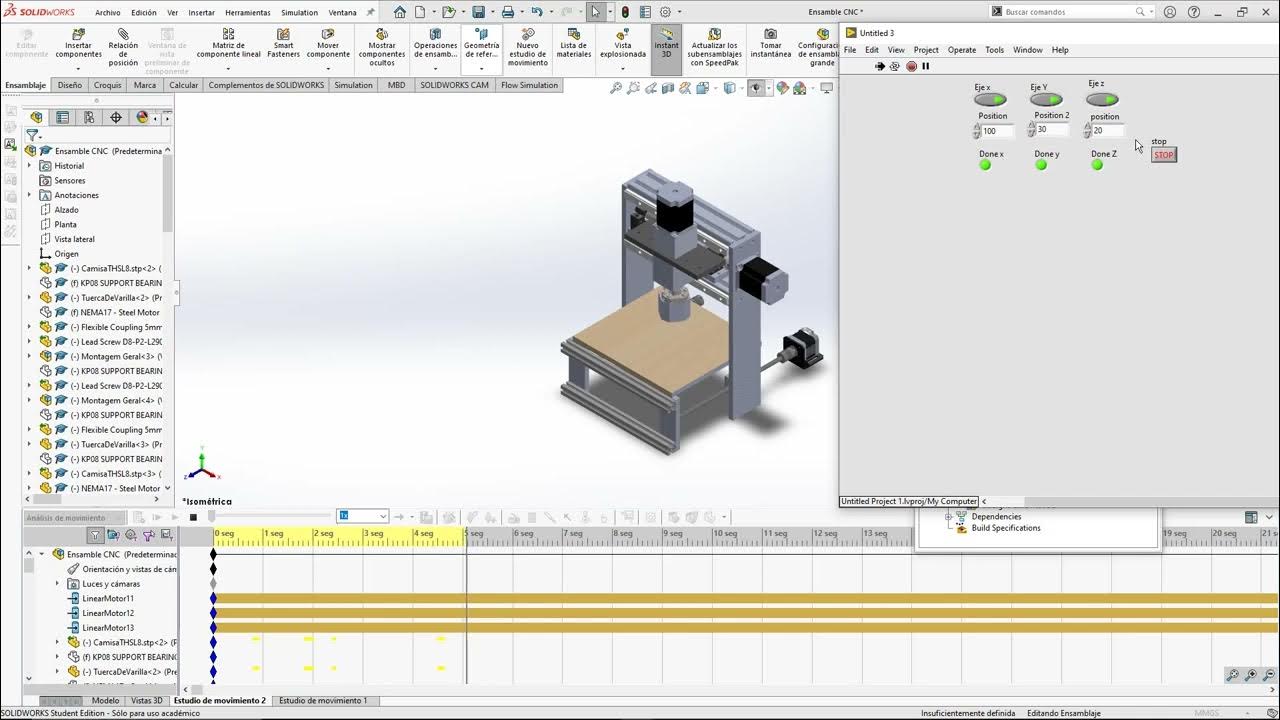 Simulacion CNC Labview - YouTube