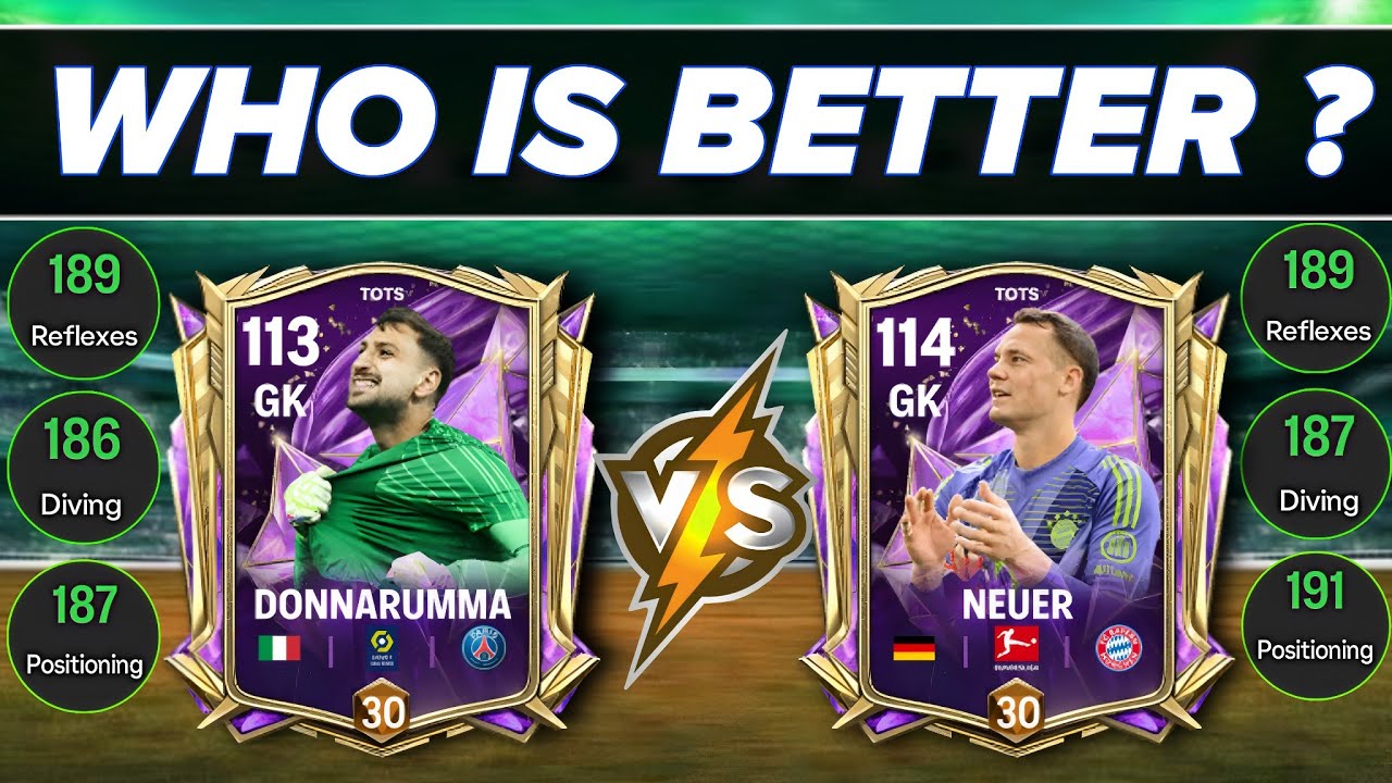 "109 Neuer vs 108 Donnarumma – Best TOTS GK in FC Mobile?" - YouTube