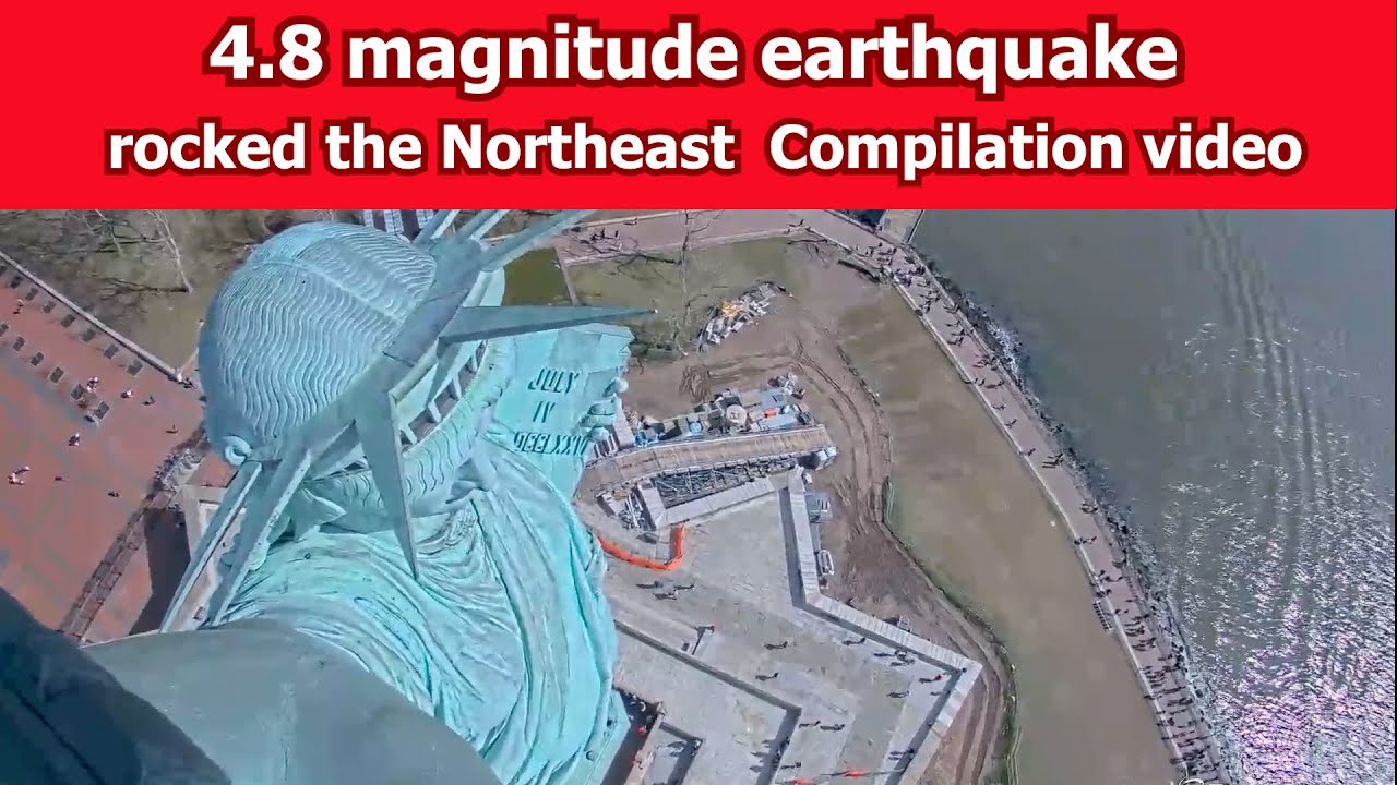4.8 Earthquake Compilation video: Rare earthquake shakes New Jersey ...