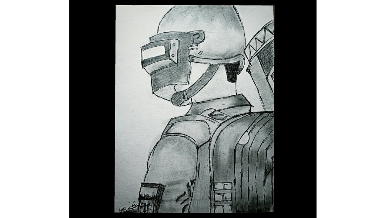 How to draw BGMI character drawing/#BGMI_drawing/#Abhijeet_Art_Works ...