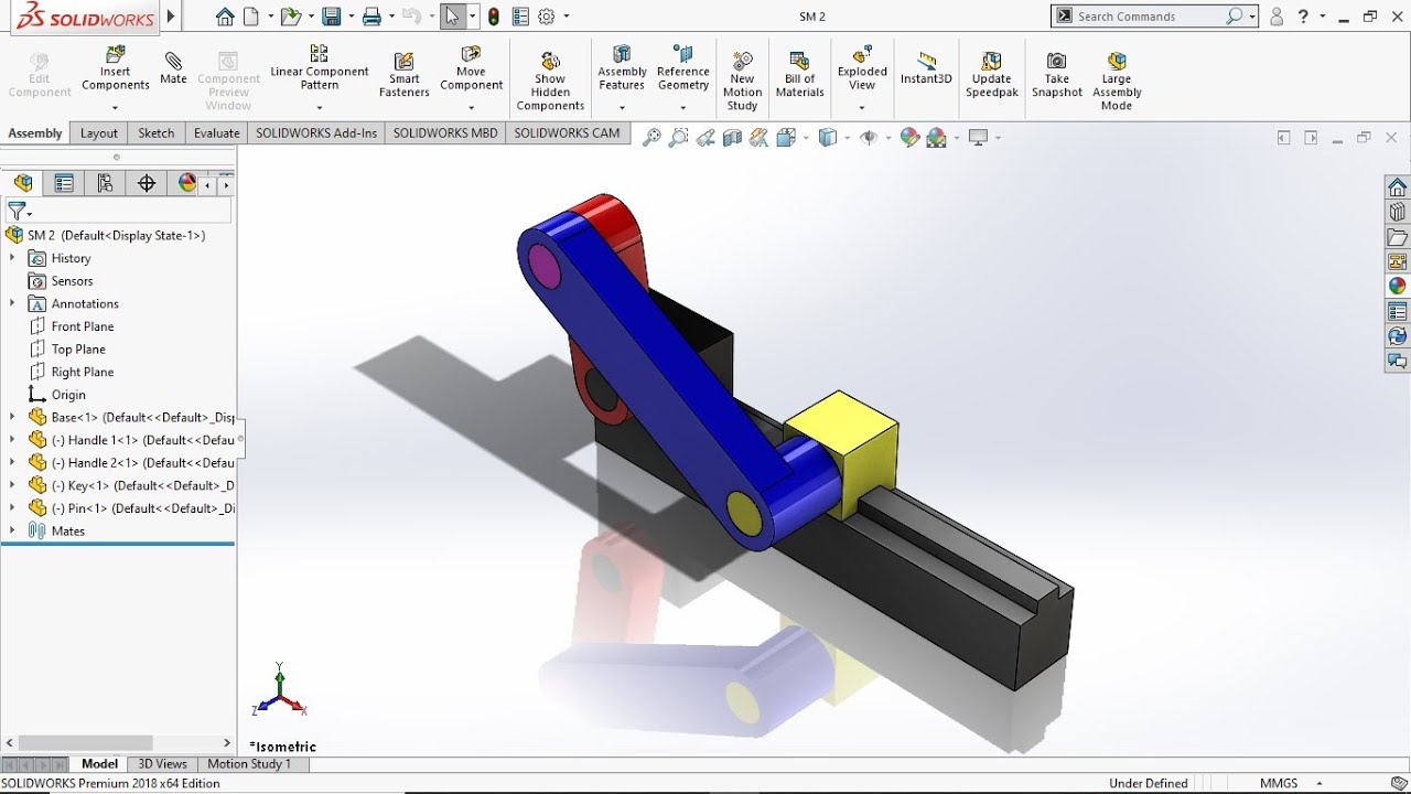 Tutorial Solidworks Simpel Mechanisms [2] - YouTube