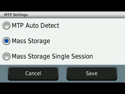 zumo350 setting the MTP-Settings to Mass Storage mode - English - YouTube