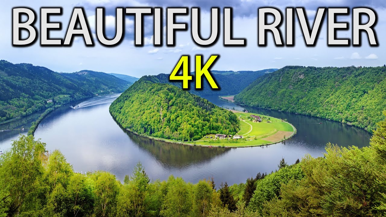 World's Beautiful Nature River in 4K | Aerial View | Relaxing River ...